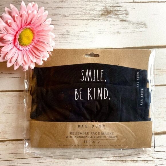 Rae Dunn | Accessories | New Set Of 2 Rae Dunn Face Masks Set Of 2 ...